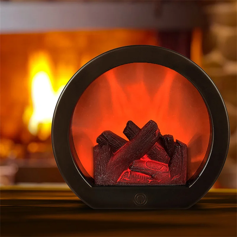 LED-Flame-Lantern-Lamps-Decorative-Fireplace-Simulated-Flame-Effect ...