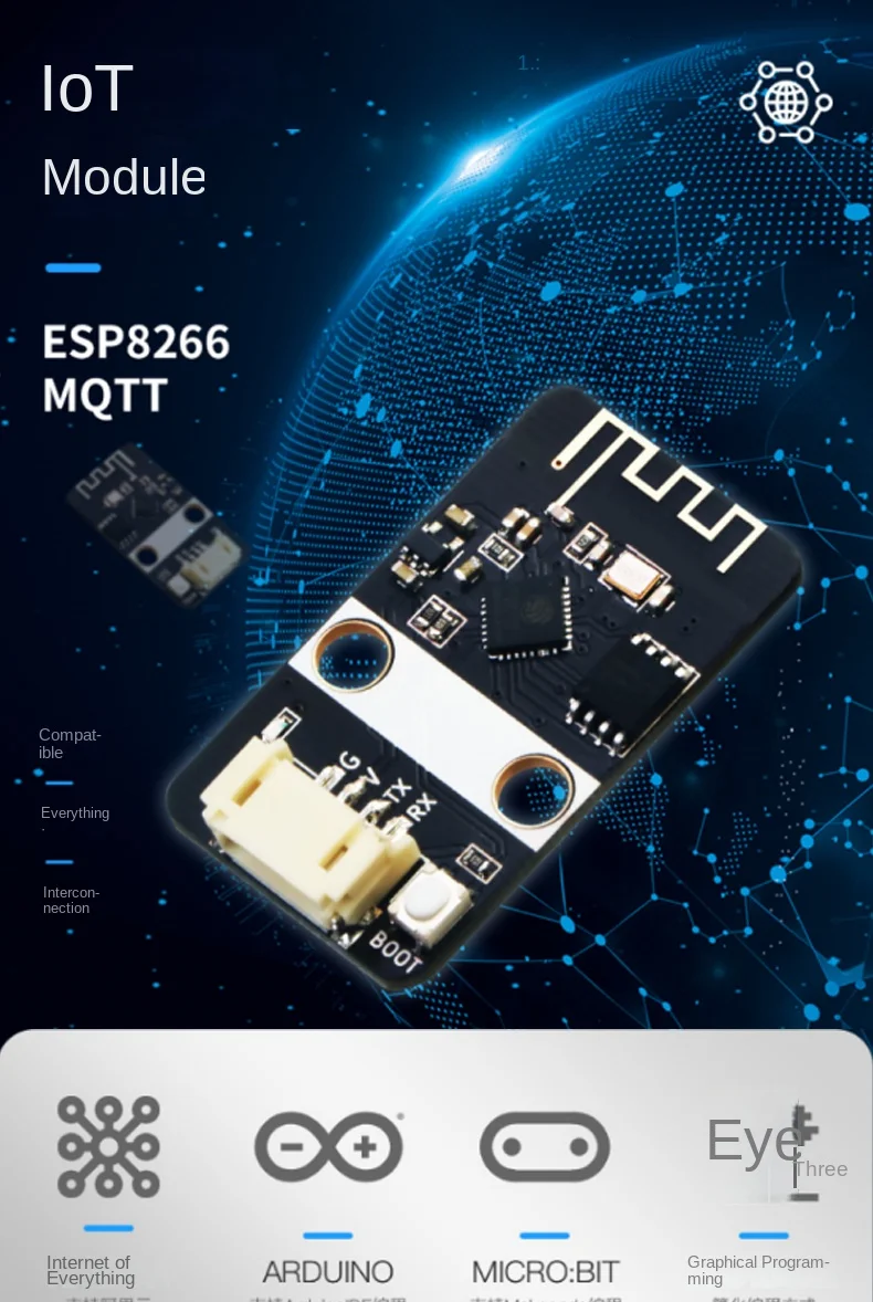 Модуль Mqtt mqtt, модуль Интернета вещей esp8266, беспроводной модуль приемопередатчика с Wi-Fi ...