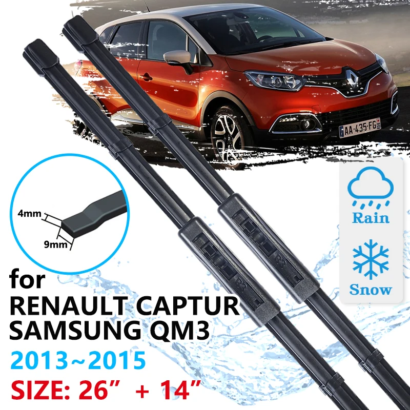 Car-Front-Wiper-Blades-For-Renault-Captur-2013-2014-2015-Samsung ...