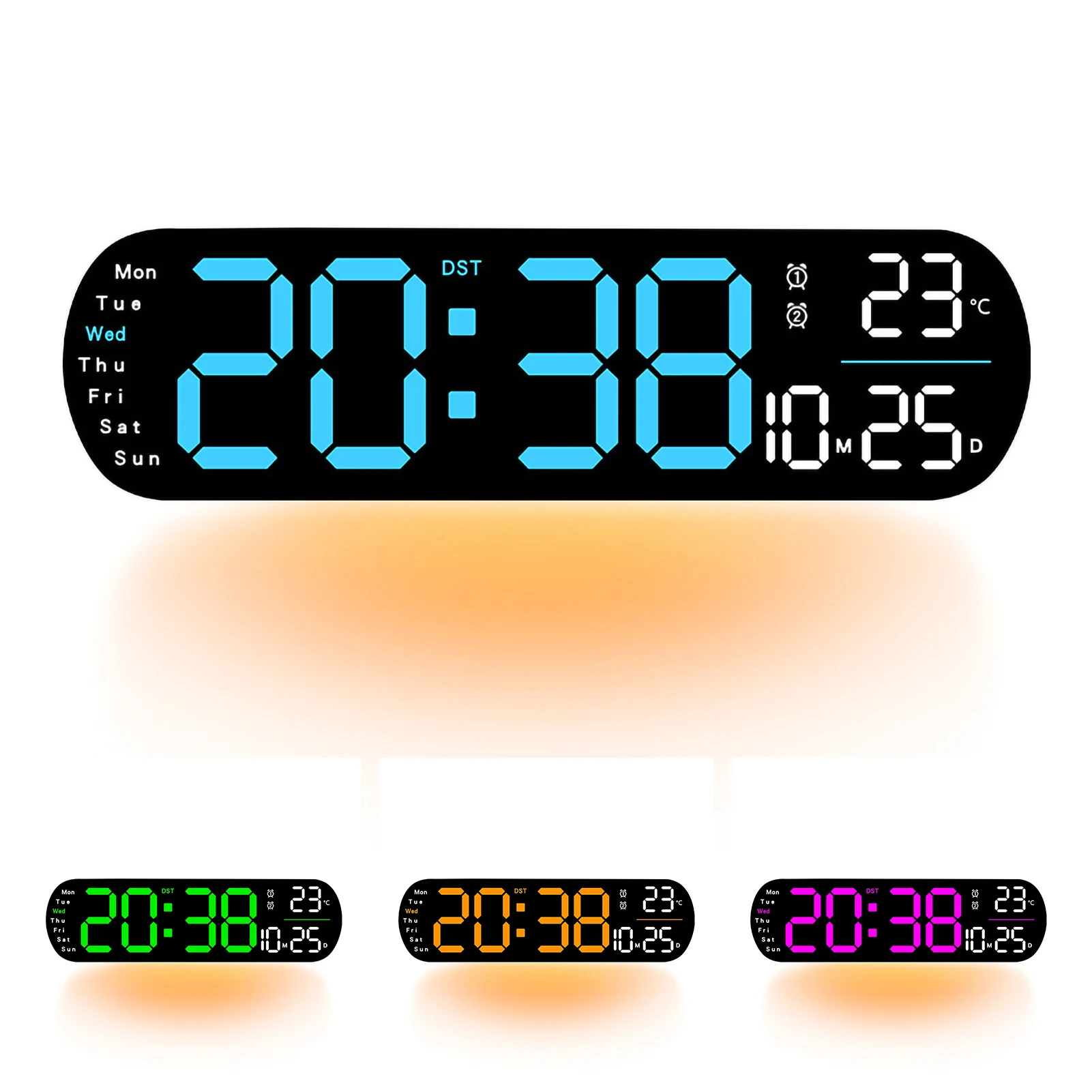 Large-Digital-LED-Wall-Clock-with-Atmosphere-Light-Color-Changing ...