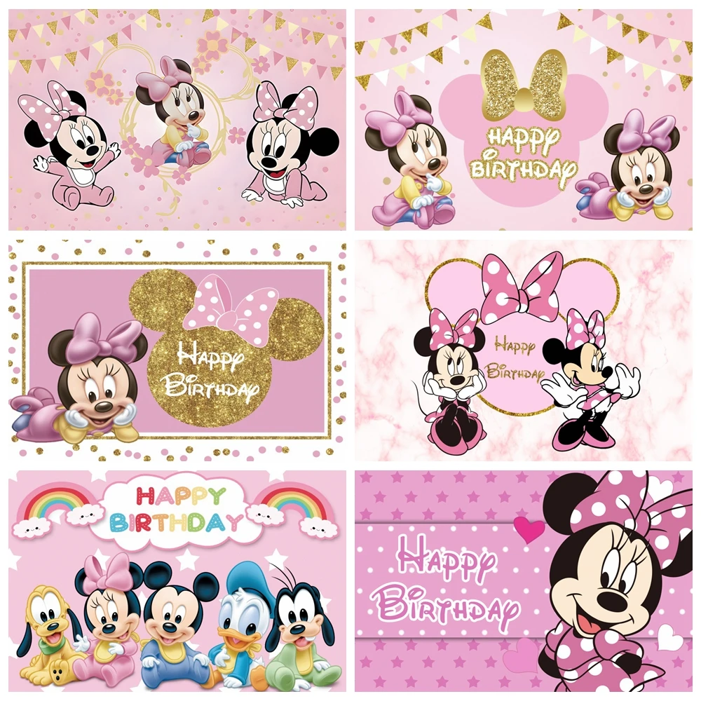Disney-Pink-Baby-Minnie-Mickey-Mouse-genere-papillon-cartone-animato ...
