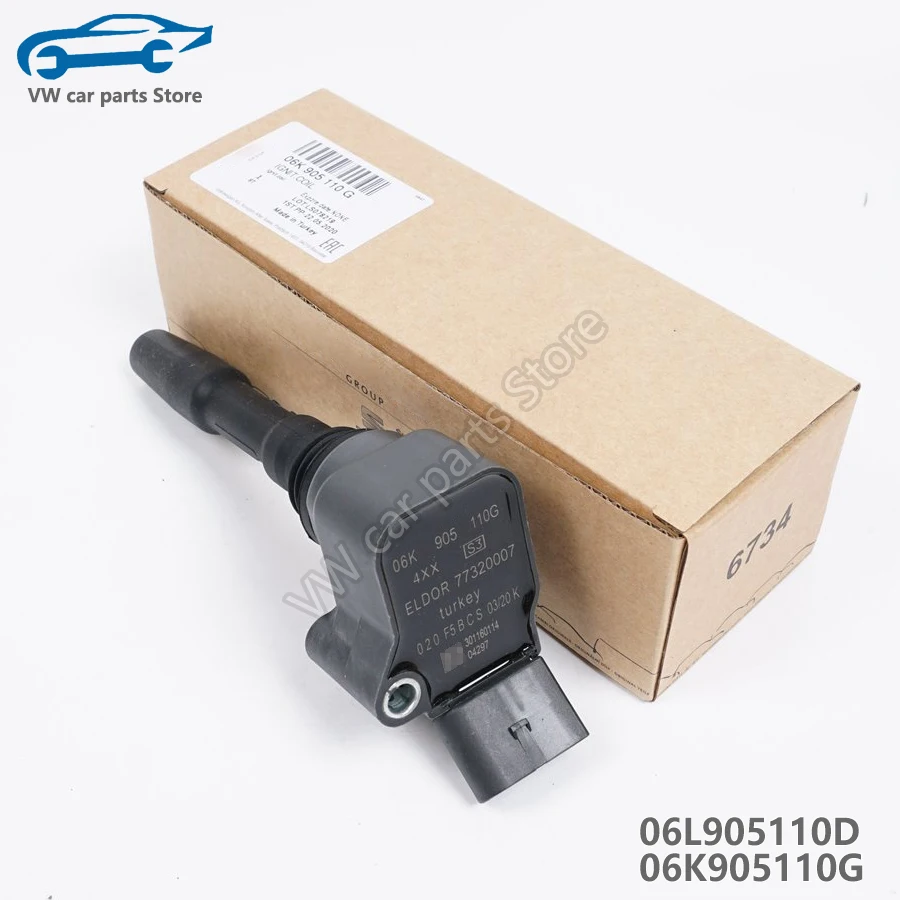 1X-Ignition-Coil-06L905110D-For-Audi-A3-A4-A5-A6-Q3-For-VW-GOLF-POLO ...