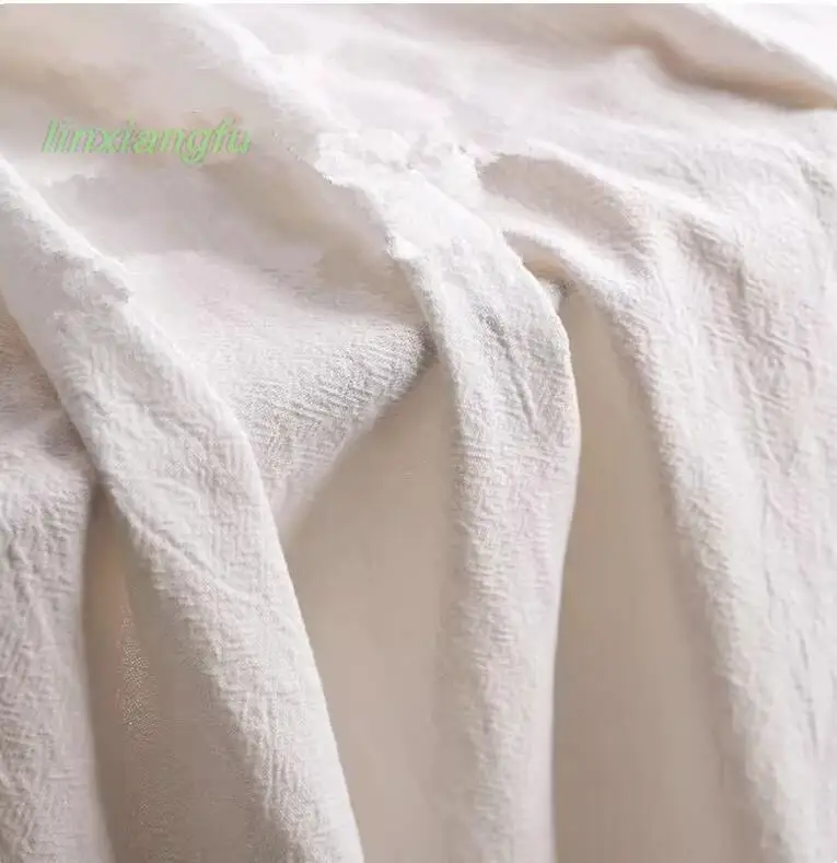 Imitation-cotton-linen-fabric-pure-color-ethnic-clothing-fabric-pleated ...