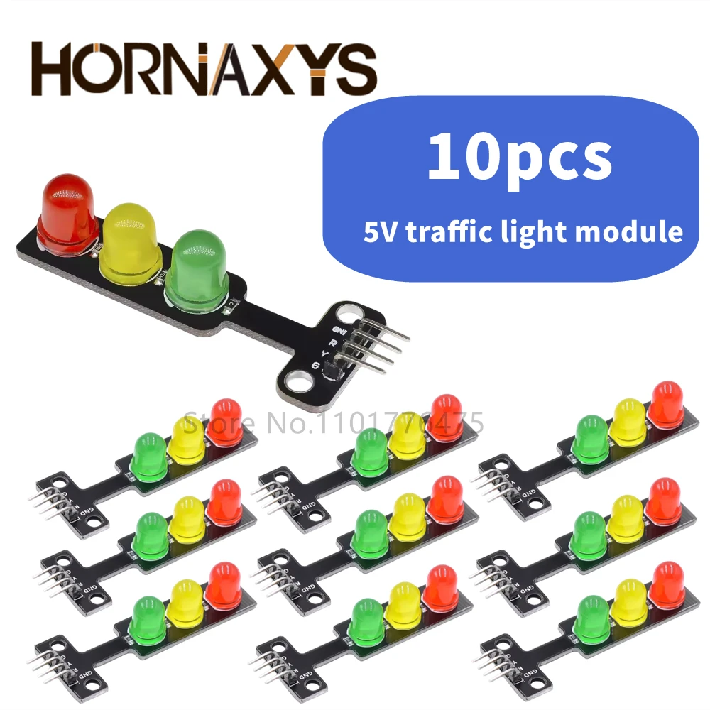 10PCS-LED-traffic-lights-light-emitting-module-digital-signal-output ...