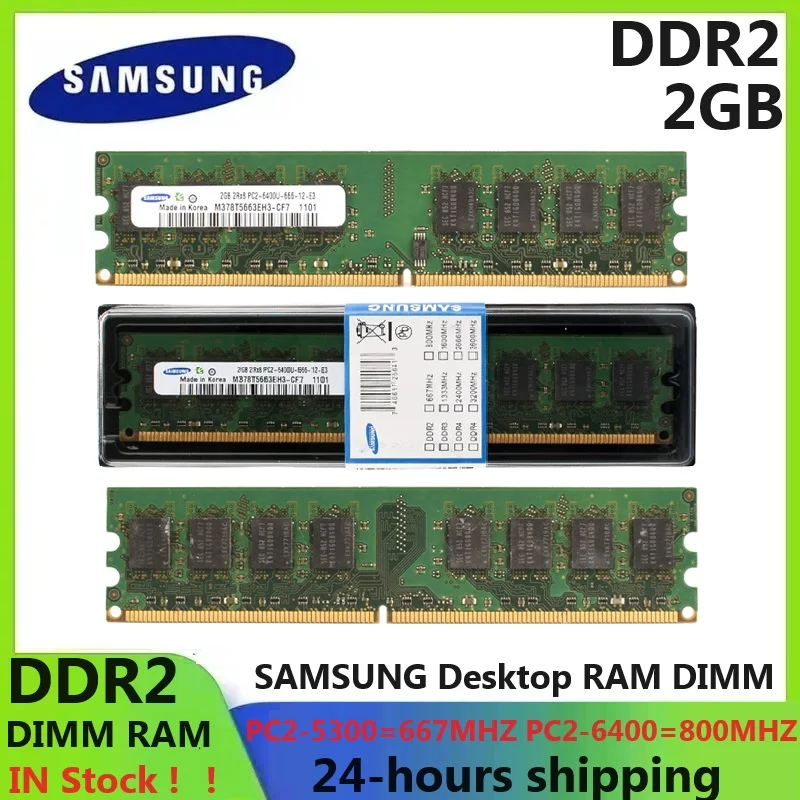SAMSUNG-Desktop-Memoria-DDR2-DIMM-Ram-2GB-800Mhz667Mhz-High-Performance ...