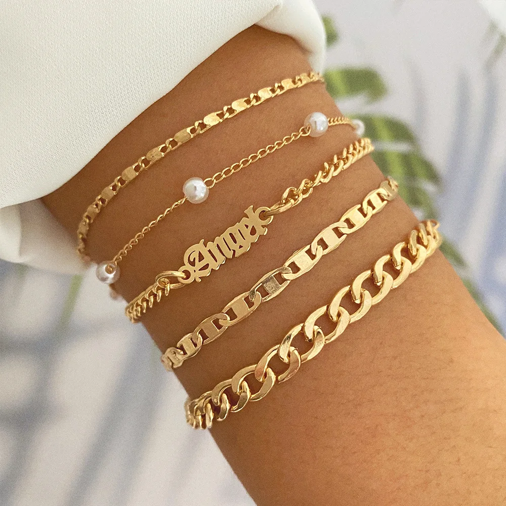 Ensemble-de-bracelets-en-or-boh-me-pour-femmes-bracelet-breloques-avec ...
