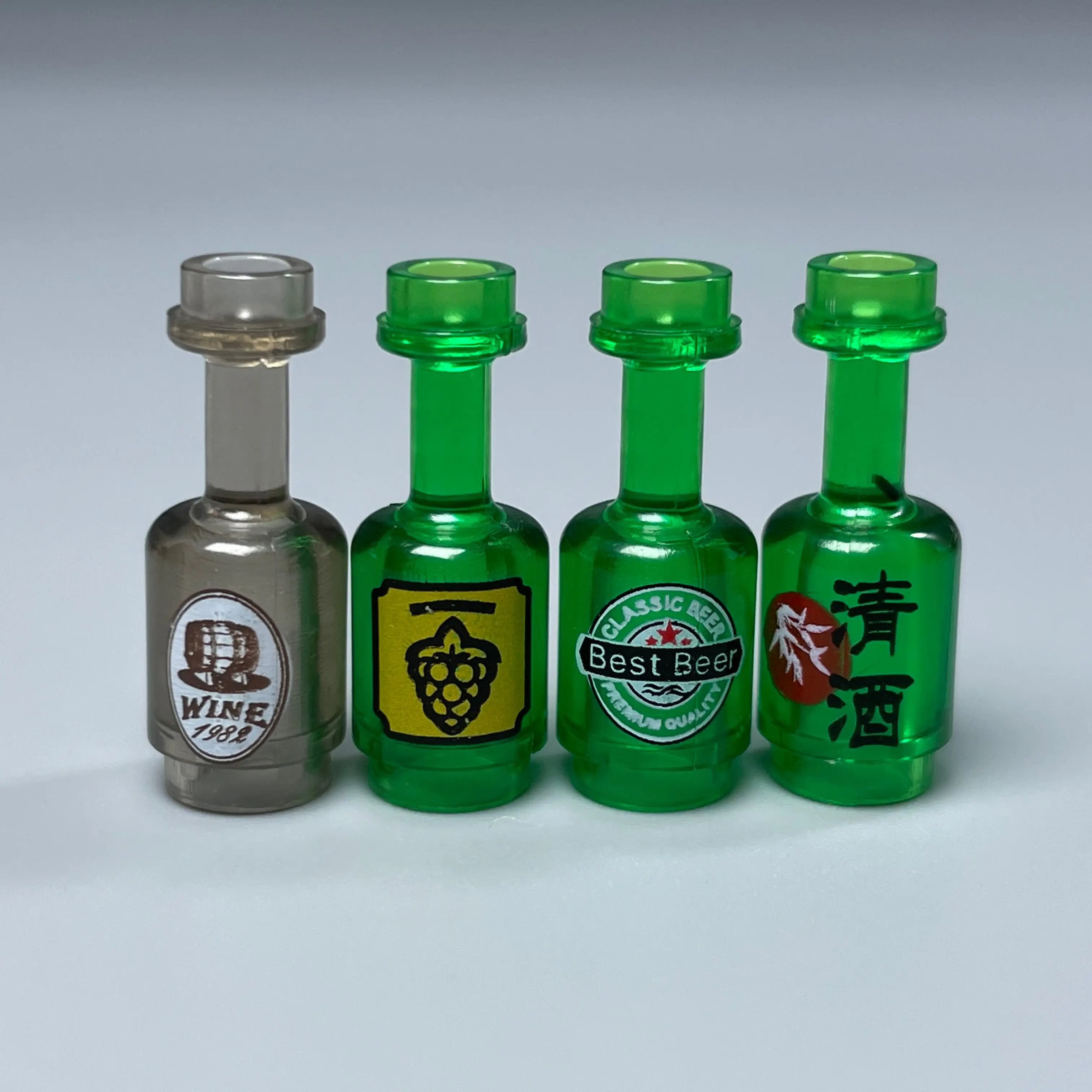 MOC-Bricks-Transparent-Bottle-Beer-Wine-Glass-Drink-Beer-Mini-Printed ...