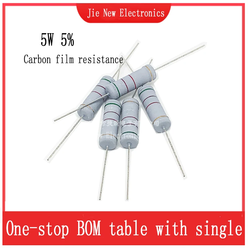 10pcs 5w 5% 0r-10m 1r 5.6r 10r 20r 100r 1k 3k 10k 15k 27k 36k 68k 100k ...