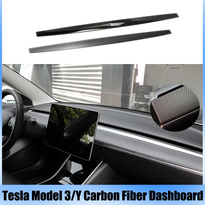 For-Tesla-Model-Y-2023-Real-Carbon-Fiber-Dashboard-2022-Integrated ...