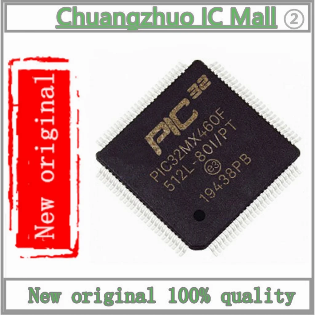 1 pçs/lote PIC32MX460F512L-80I/pt PIC32MX460F512L-80I pic32mx460f512l ...