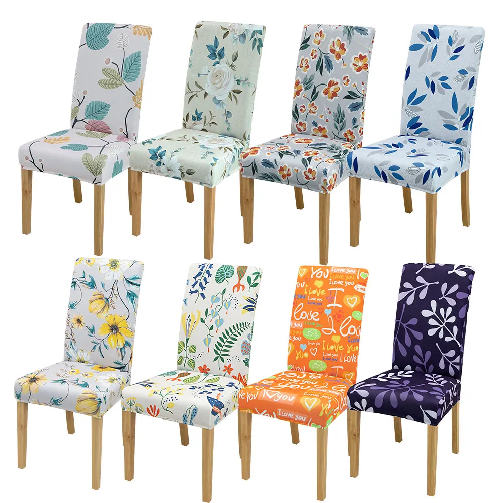 Dining-room-chair-cover-Floral-Pattern-Chair-Cover-Stretch-Office-Chair ...