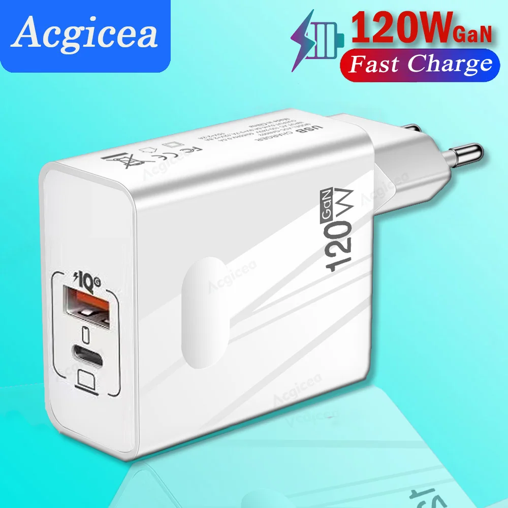 120W GaN Charger PD USB C Charger Fast Charging Adapter For Huawei ...