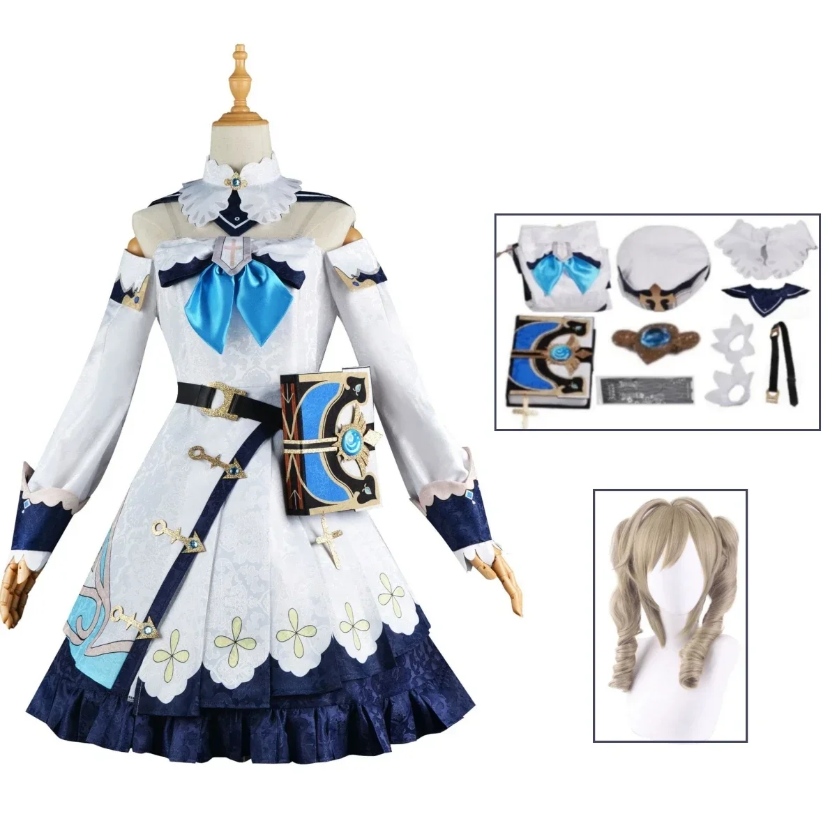 Genshin Impact Cosplay Barbara Cosplay Anime Adulto Carnaval Uniforme ...