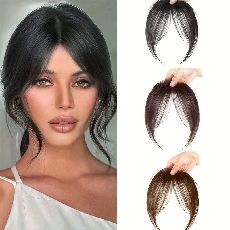 Synthesis Wig Middle-Part Bangs Hair Extensions Clip In Forehead ...