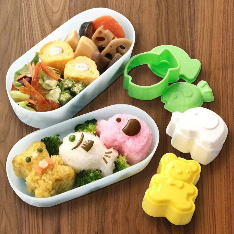 3pcs-Cartoon-Shape-Rice-Ball-Set-Sushi-Roll-Sushi-Mold-Rice-Ball-Bento ...