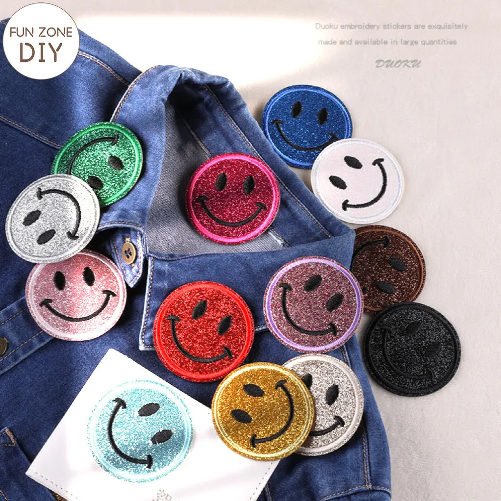 Smiley Embroidered Patch | Smiley Patches Clothing | Smiley Face Patch | Smiley Clothes ...