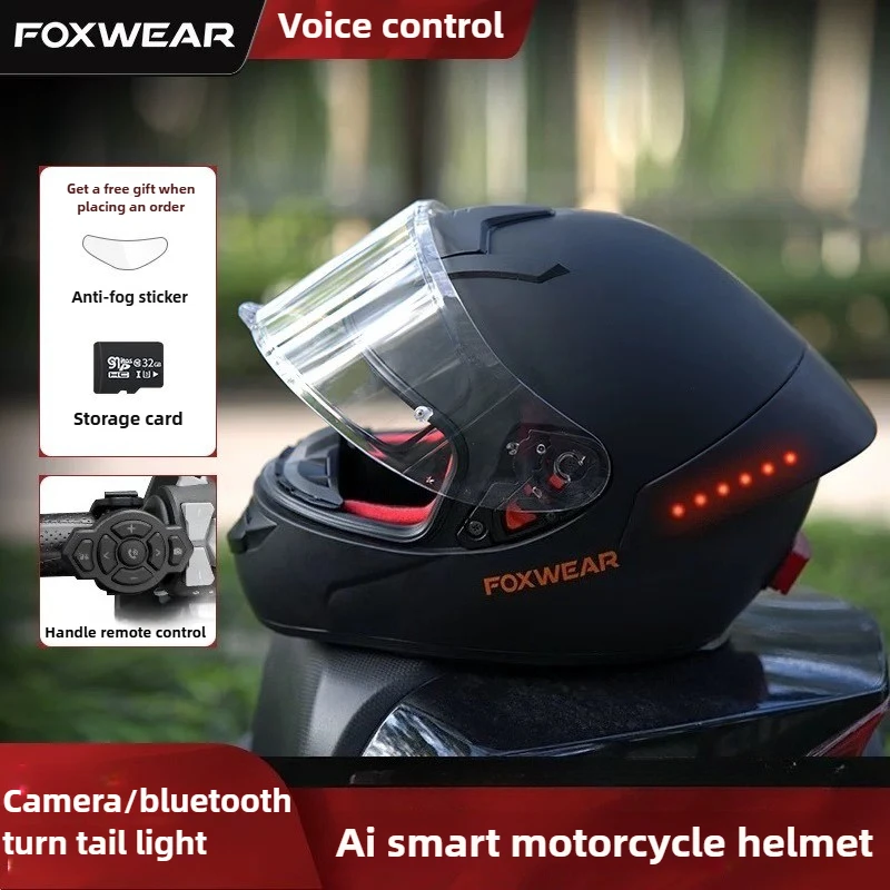 New AI Intelligence Motorcycle Helmet with Camera and Bluetooth Headset ...