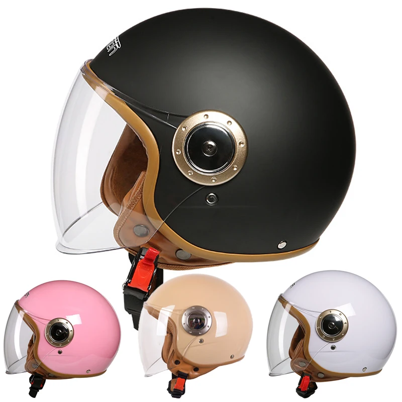 Retro-Motorcycle-ABS-Crashworthiness-Comfortable-Fit-Helmet-Half-Helmet ...