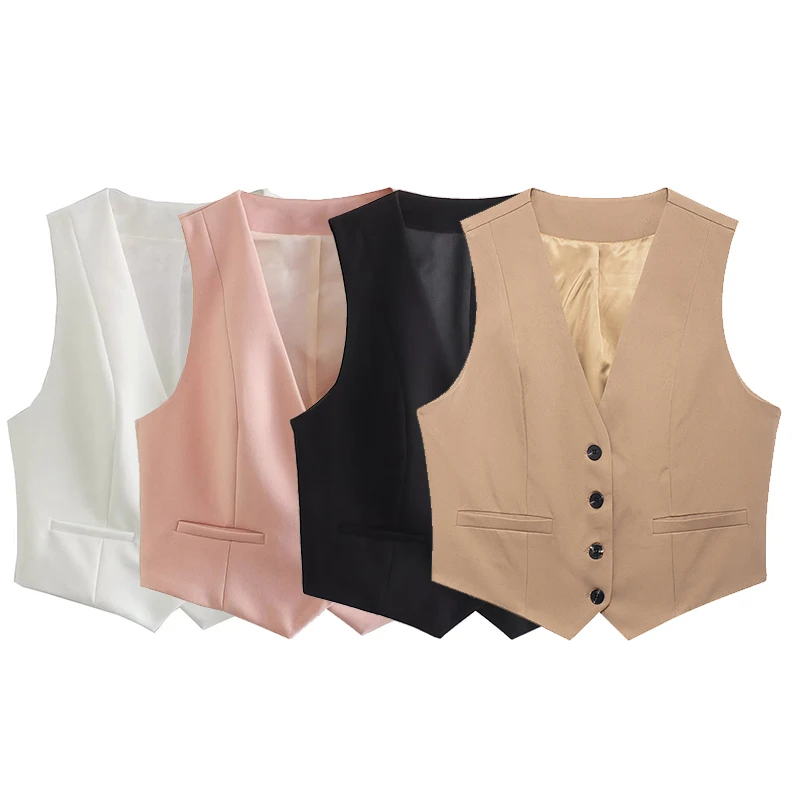 Willshela-Women-Fashion-Solid-Single-Breasted-Waistcoats-Vest-Vintage ...