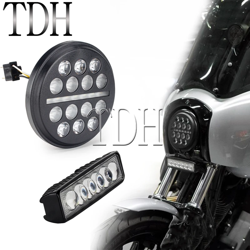 Harley Fat Bob Led Headlights | Harley Fat Bob Head Light | Led Lights ...
