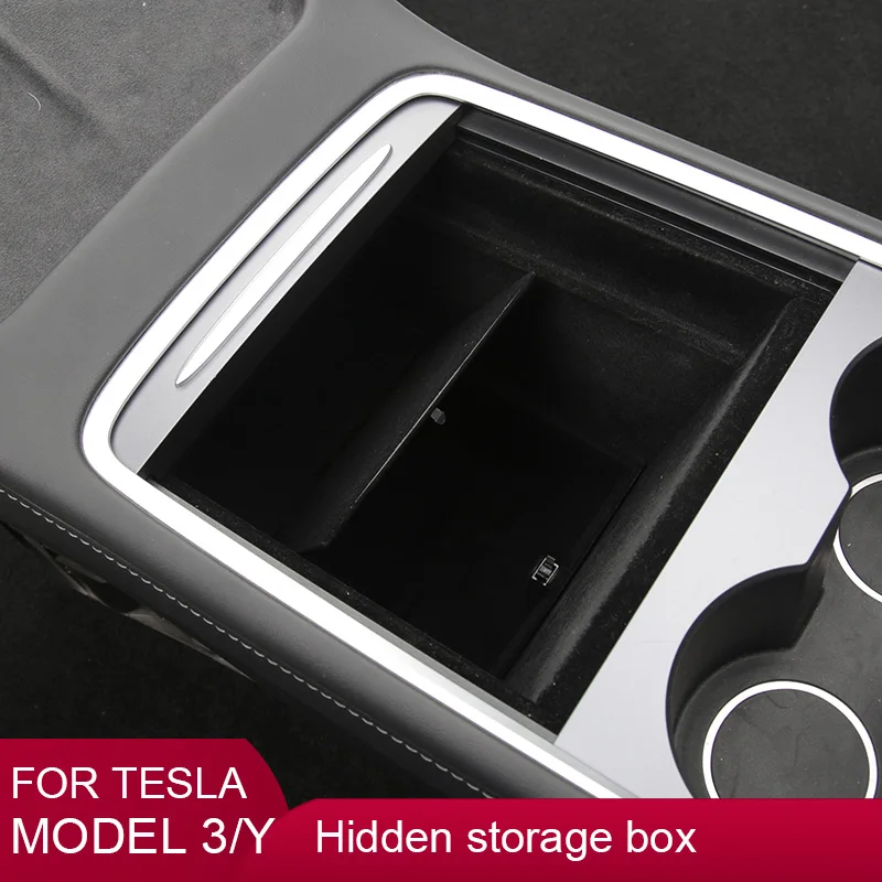 For-Tesla-Model-3-Model-Y-2023-2022-2021-Hidden-Storage-Box-Central ...