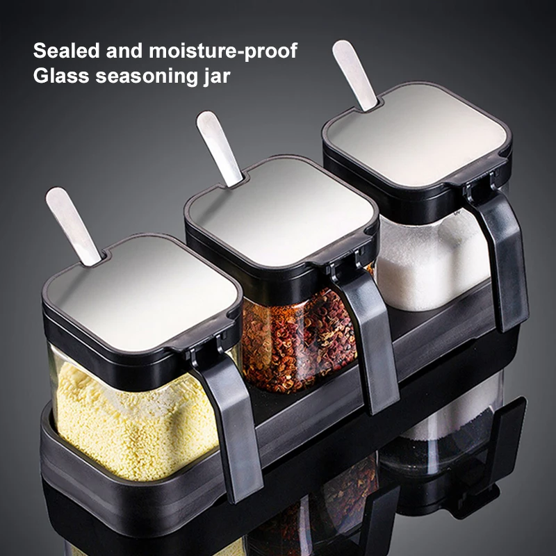 Kitchen-Seasoning-Box-Household-Combination-Glass-Salt-Shaker ...