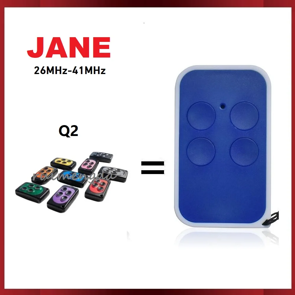 JANE Q Garage Door Remote Control 4 Buttons 26MHz-41MHz 26.995MHz 30 ...