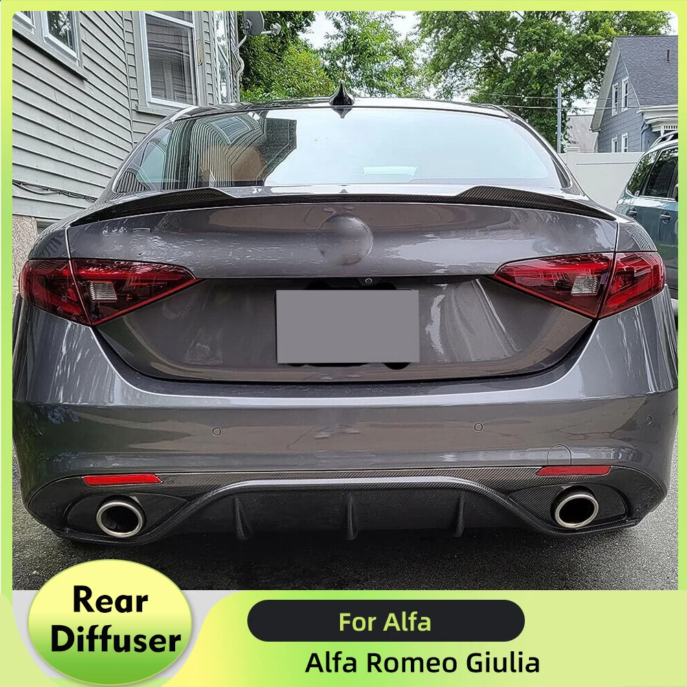 Car Rear Diffuser for Alfa Romeo Giulia TI Sport /Base Standard Sedan ...