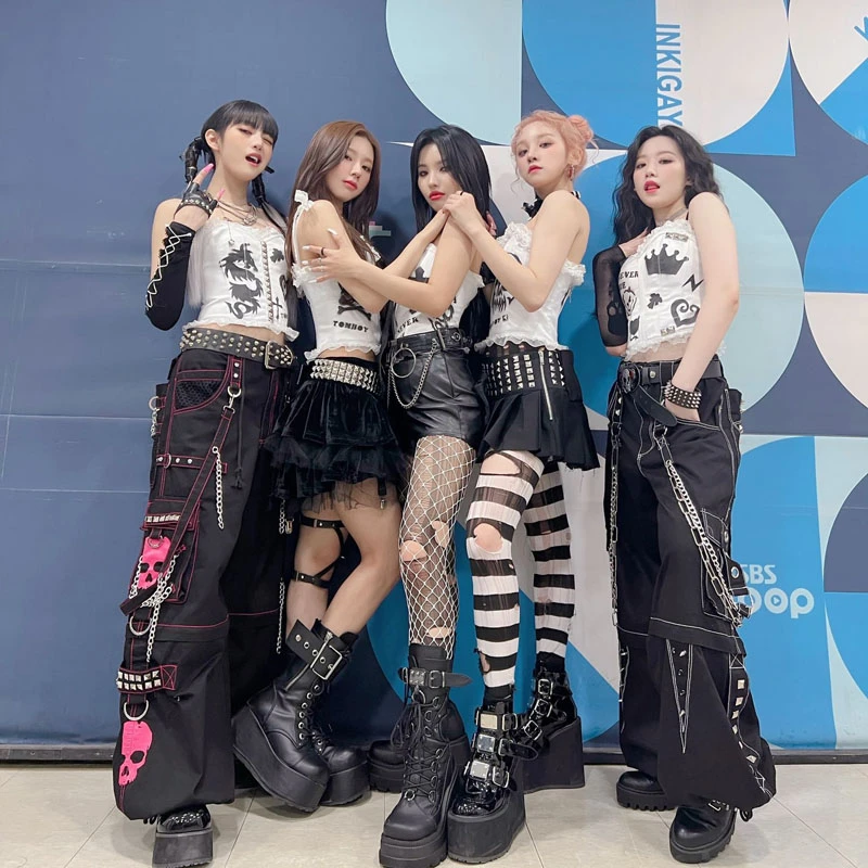 Tomboy K pop Stage Outfit Women Y2k Clothes Vest Festival Clothing Rave ...