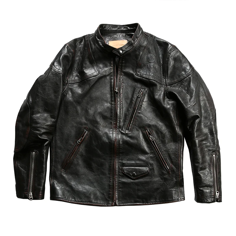 Dermis-Venom-Horse-Skin-Coats-men-s-clothing-Replica-RRL-Stand-up ...