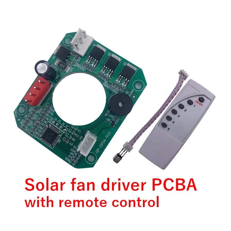Solar-fan-driver-PCBA-with-remote-control-ceiling-fan-controller-12v-dc ...