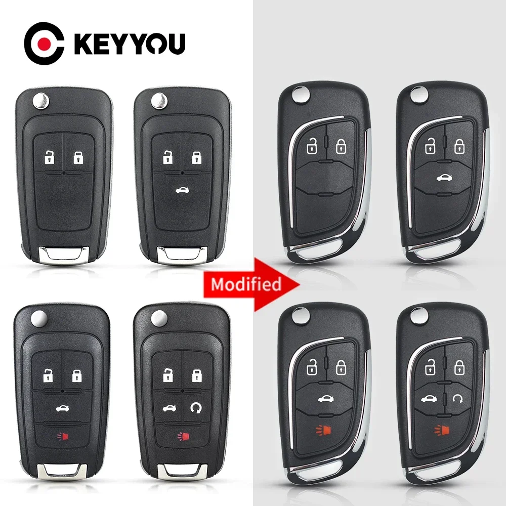 KEYYOU-Modificado-Flip-Remote-Car-Key-Shell-Fit-para-Chevrolet-Cruze ...