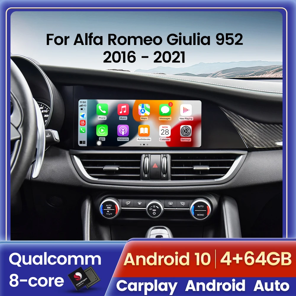 10-25-Qualcomm-Android-10-0-4-64G-Car-Radio-For-Alfa-Romeo-Giulia-952 ...