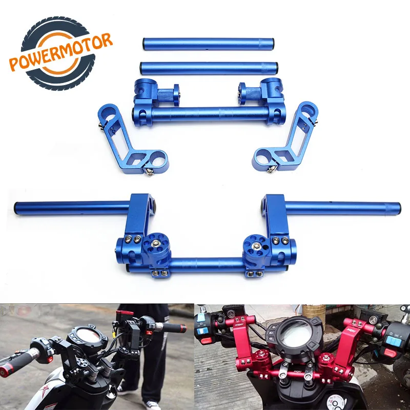 Motorcycle-CNC-Adjustable-Steering-Handlebar-7-8-22mm-Removable-Handle ...