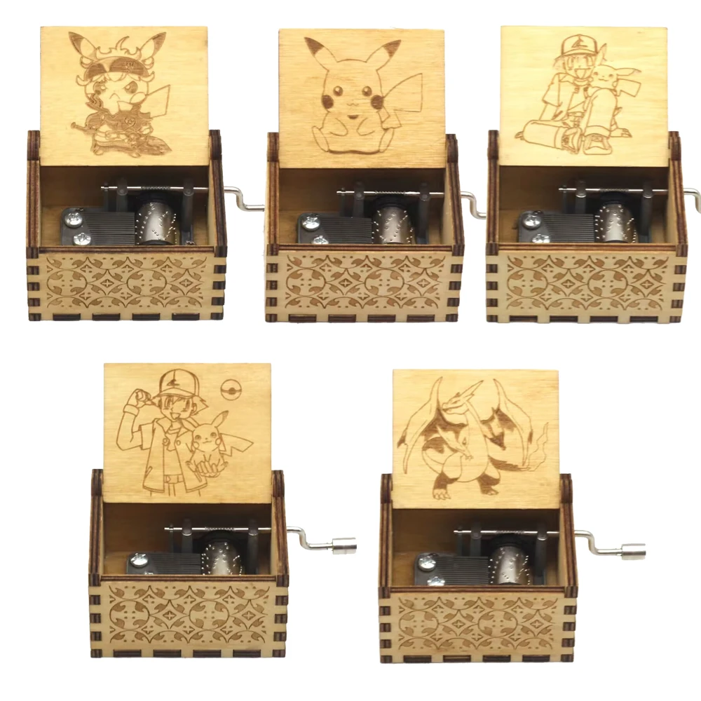 Wooden-Carved-Color-Music-Box-Ash-Pikachu-Children-Daughter-Son ...