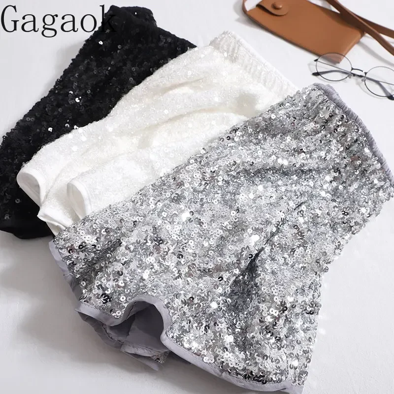 Gagaok-Fashion-Flashy-Shiny-Spicy-Girls-Short-Summer-Korean-New ...