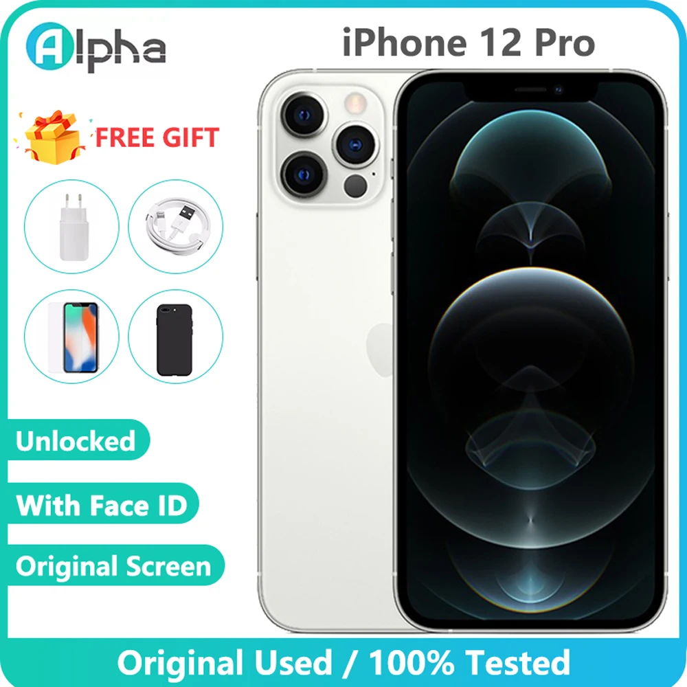 Apple Teléfono Móvil Inteligente desbloqueado modelo iPhone 12 Pro, Smartphone de 6GB RAM, 128GB ...