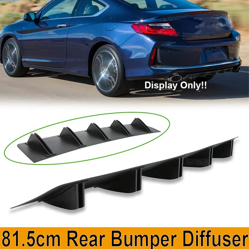 81.5cm Universal Rear Bumper Diffuser 5 Shark Fins Splitter Spoiler ...