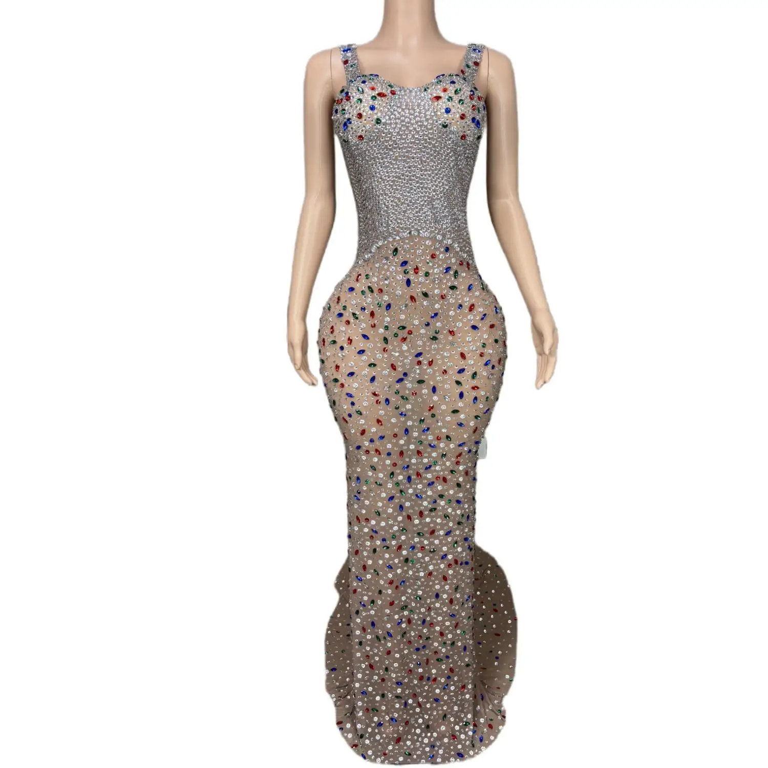 New-Sexy-Slip-Mesh-See-Through-Color-Rhinestone-Sequins-Pearls-Birthday ...