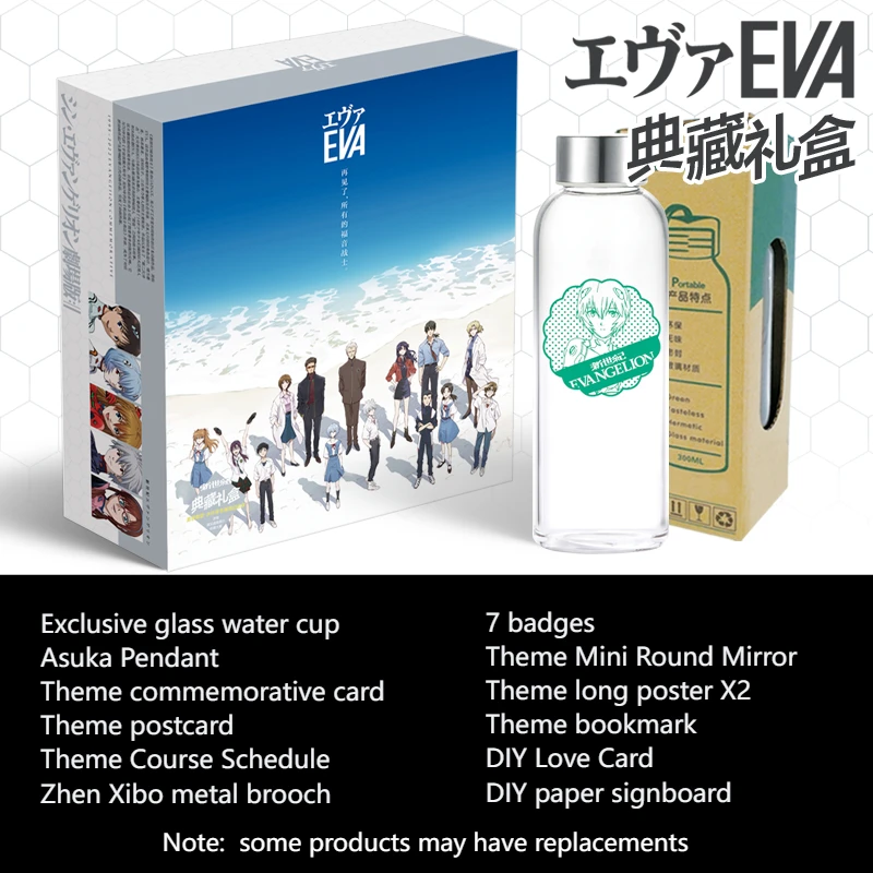 Neon Genesis Evangelion Gift Box Postcard Poster Badge Birthday ...