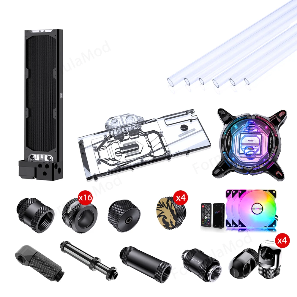 Bykski Water Cooling DIY Kit , For Granzon G10 ATX Open Frame Chassis PC Case , With 360mm Pump ...
