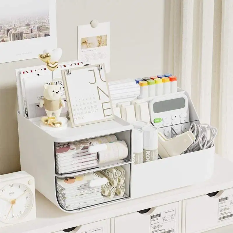 Stationery-storage-box-desktop-drawer-student-desk-pen-holder ...
