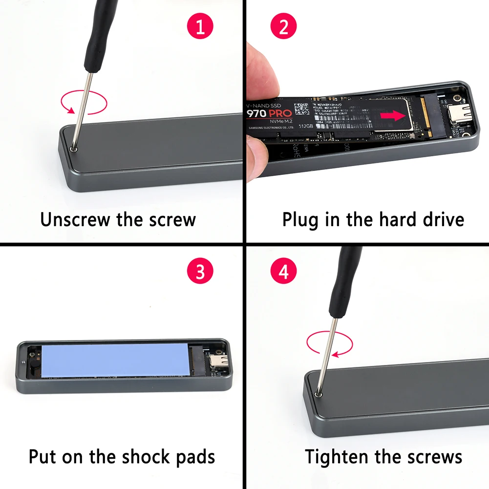 Shop Generic M.2 Nvme Ssd Enclosure External Ssd Case Usb3.2 Gen2*2 ...