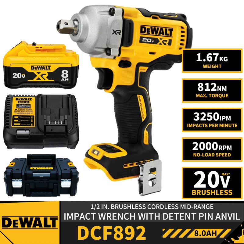 Dewalt Dcf892 1/2in Brushless Cordless Mid-range Impact Wrench With ...