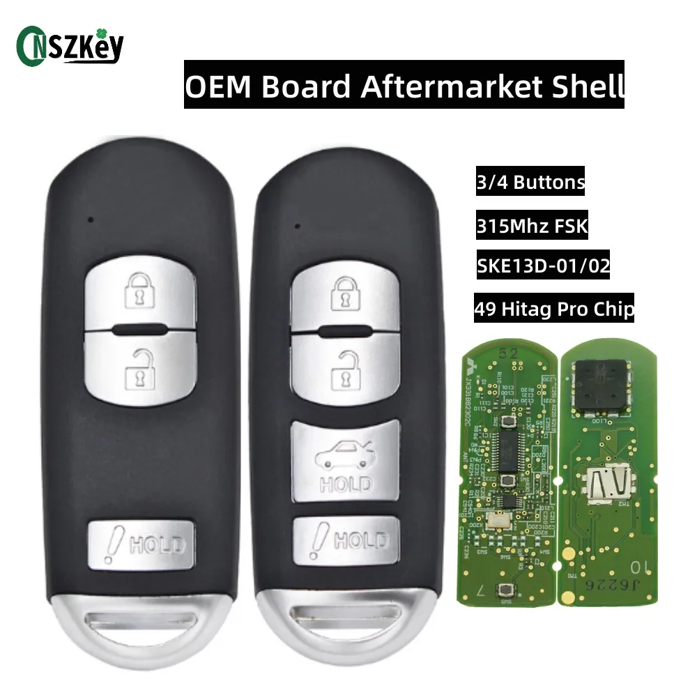 OEM Board 3/4 Buttons 315Mhz FSK ID49 Chip SKE13D 01 SKE13D 02 Smart ...