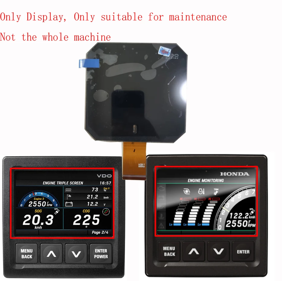 Original Display Lcd 4.3" For Honda Hd-4 Digital Display Marine Tohatsu ...
