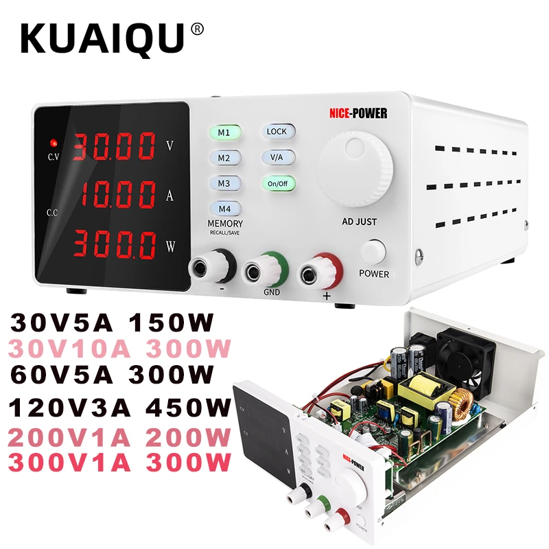 Programmable Adjustable Switching USB DC Power Supply 200V 300V Memory ...