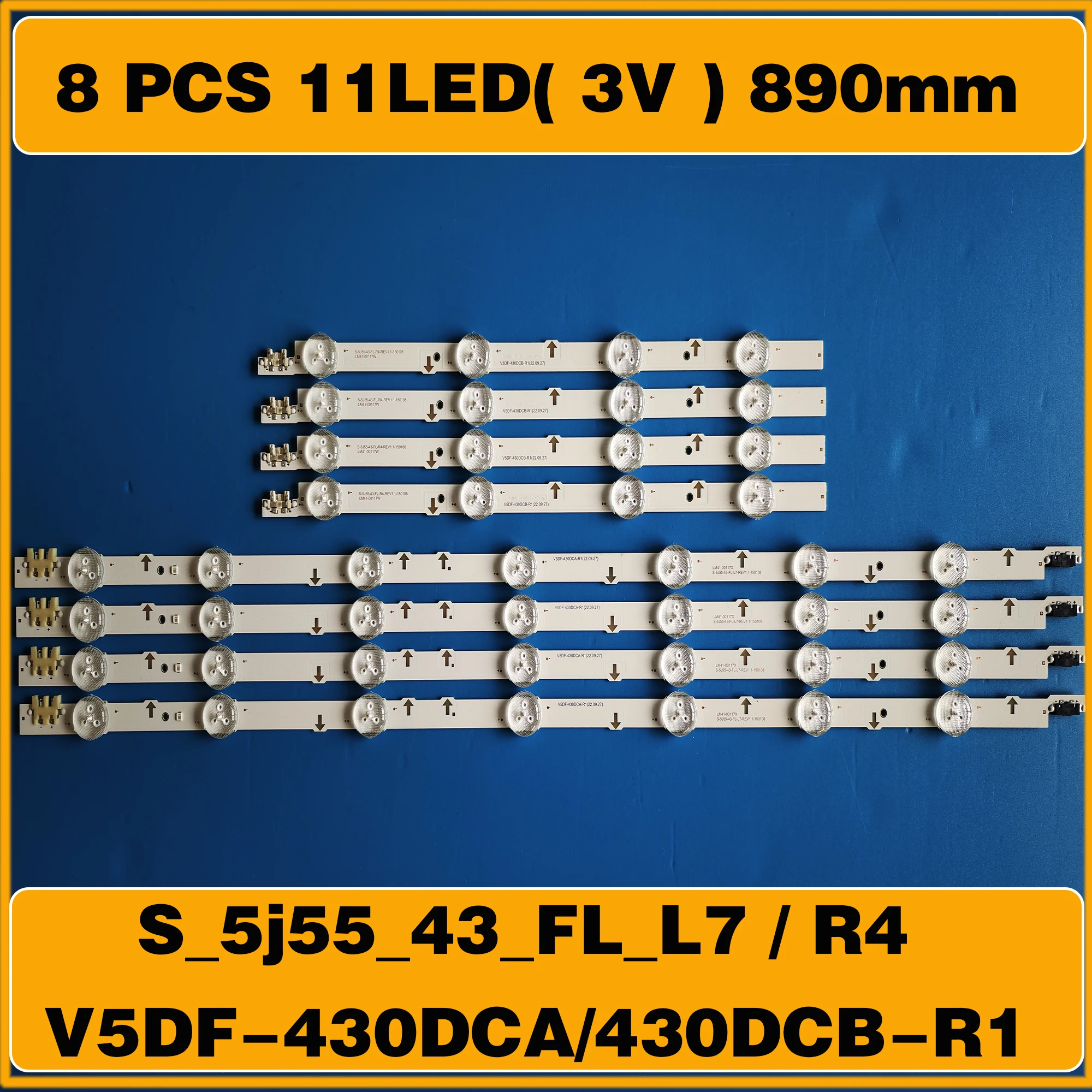 8pcs-set-LED-strip-for-Samsung-UE43J5500-UE43J5550-UE43J5600-UE43J5502 ...
