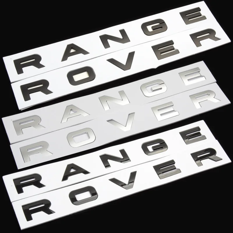 3D Car Front Hood Range Rover Emblem Logo Stickers For Bonnet Letters ...