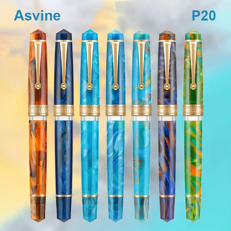 Asvine-P20-Piston-Filling-Fountain-Pen-Acrylic-Beautiful-Patterns-EF-F ...
